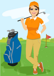 Female Golfer Vector Images (over 800)