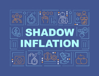 Shadow inflation word concepts green banner Vector Image