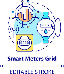 Smart grid isometric infographics Royalty Free Vector Image