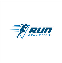 Run logo design stock symbol running Royalty Free Vector