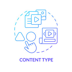 Content type concept icon Royalty Free Vector Image