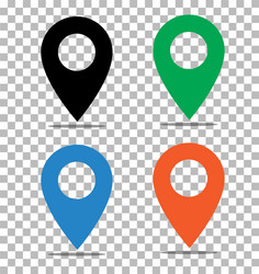 Map pin icon with transparent background Vector Image