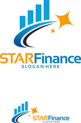 Star finance iconic logo designs concept shiny Vector Image