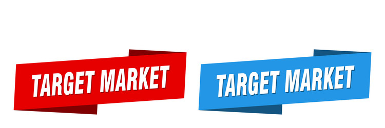 Target market ribbon paper band Royalty Free Vector Image