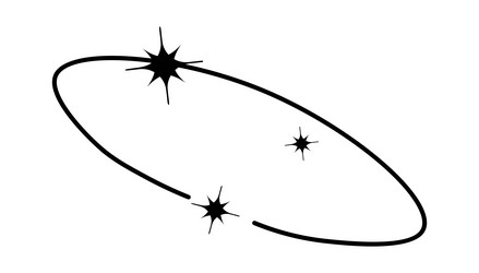 Y2k geometric shape minimalist frame with stars Vector Image