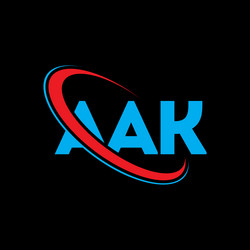 Aak circle letter logo design Royalty Free Vector Image
