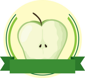 Orange citrus fruit with ribbon frame Royalty Free Vector