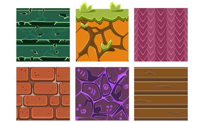 Wall game textures seamless rock earth stones Vector Image