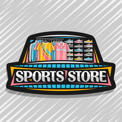 Logo for sports store Royalty Free Vector Image