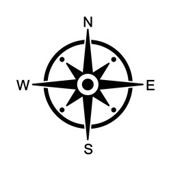 North symbol compass Royalty Free Vector Image