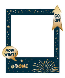 Graduation party photo booth props frame Vector Image