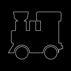 Steam locomotive - train white icon Royalty Free Vector