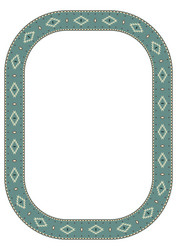 Ethnic frame rectangular border Royalty Free Vector Image