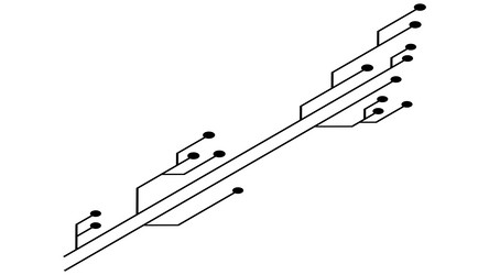 Isometric printed circuit board pcb tracks Vector Image