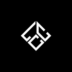 Lcc letter logo design on black background Vector Image