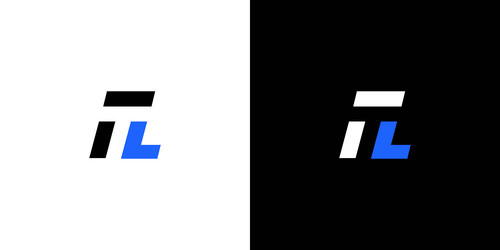 Modern and simple tl initials logo design Vector Image