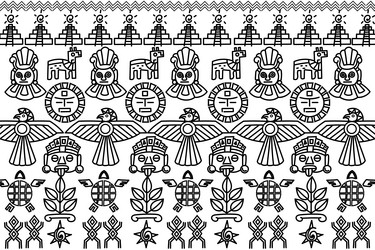 Aztec Glyphs Vector Images (over 240)