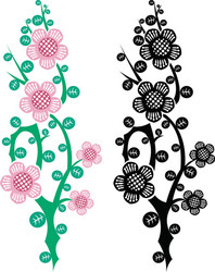 Set of simple blossom icons Royalty Free Vector Image