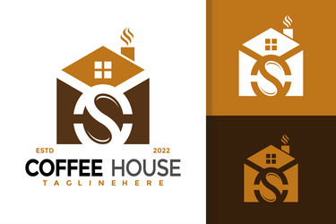 Home coffee logo design brand identity logos Vector Image