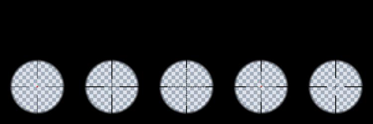 Gun viewfinder set Royalty Free Vector Image - VectorStock