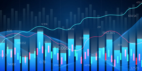 Stock market crash caused economic graph Vector Image