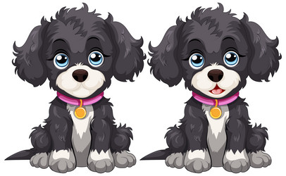 Big family members with many dogs Royalty Free Vector Image