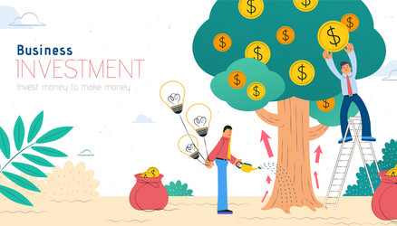 Investment flat design Royalty Free Vector Image