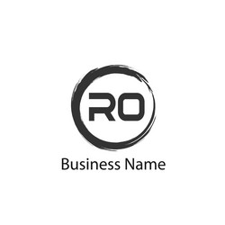 Initial letter ro logo template design Royalty Free Vector