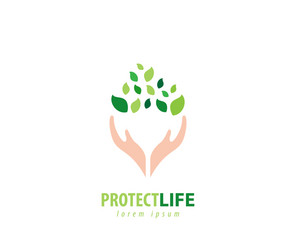 Plant a tree logo design concept Royalty Free Vector Image