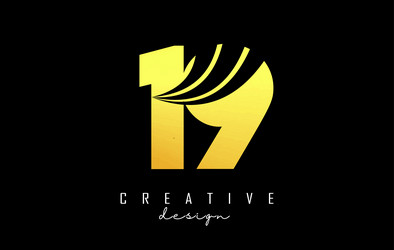Colorful creative number 19 1 9 logo with leading Vector Image