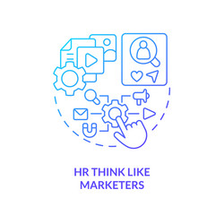 Importance of hr blue gradient concept icon Vector Image