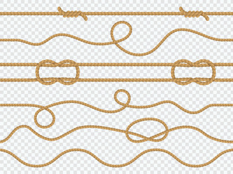 Endless nautical rope pattern hand drawn Vector Image