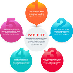 Infographics template for brochure - 5 steps Vector Image