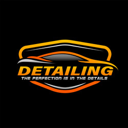 Detailing car logo and wash Royalty Free Vector Image