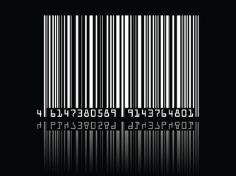 Barcode and be unique text Royalty Free Vector Image