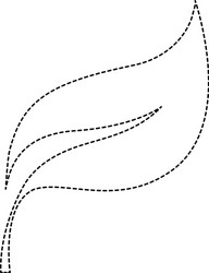 Dotted shape tropical natural leaf plant design Vector Image