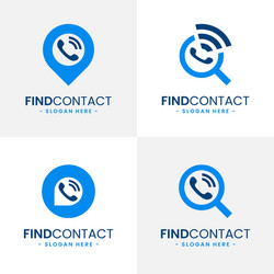 Find device logo design template finder Royalty Free Vector