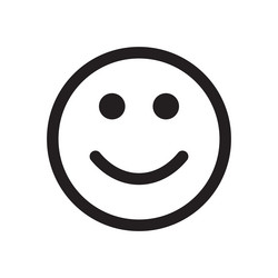 Orange smile line art icon Royalty Free Vector Image