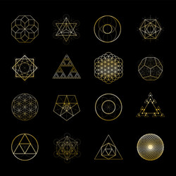 Sacred geometry triangle based symbol and elements