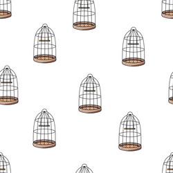 A cage for parrot or domestic birds Royalty Free Vector