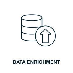 Data enrichment icon monochrome sign from Vector Image