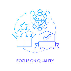Continuous improvement blue gradient icon Vector Image