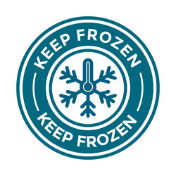 Keep frozen or freeze product badge template this Vector Image