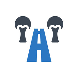 Road street curved icon high quality Royalty Free Vector