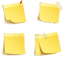 Color note stickers four sheets for notes Vector Image