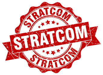Stratcom stamp sign seal Royalty Free Vector Image