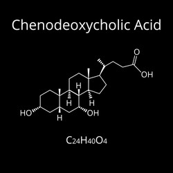 Chenodeoxycholic acid bile chemical Royalty Free Vector