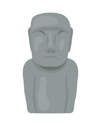 Moai face statue Royalty Free Vector Image - VectorStock