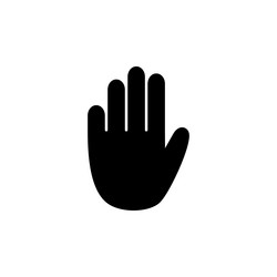 Hand icon hand symbols palm Royalty Free Vector Image