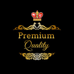 Golden crown labels set Royalty Free Vector Image